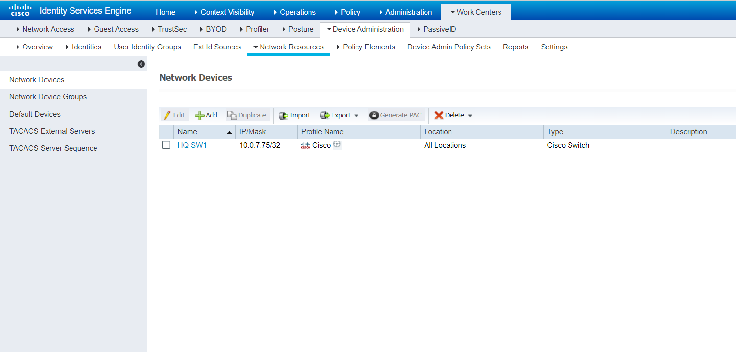 ISE TACACS Configuration - AllThingsNetworking ISE TACACS Configuration - AllThingsNetworking